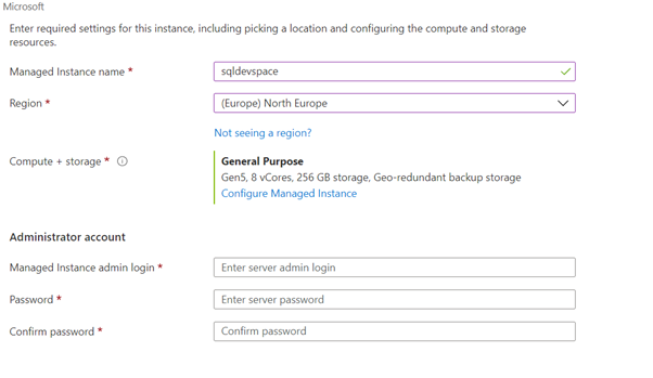 Creating Azure SQL Managed Instance | All About Tech